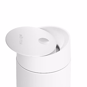 Fellow 12 oz Carter Slide Travel Coffee Mug with Slide-Lock lid - Leak Proof To-Go Coffee Tumbler with Ceramic Interior and Vacuum-Insulated Stainless Steel - Coffee Cups - Matte White