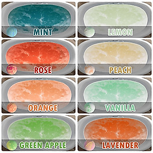 Fun Little Toys Bath Bombs for Kids with Toys Inside - Set of 8 Organic Bubble Bath Fizzies with Animal Toys. Bubble Bath Fizzies Toys for Kids. Birthday, Easter Basket, Gifts for Kids