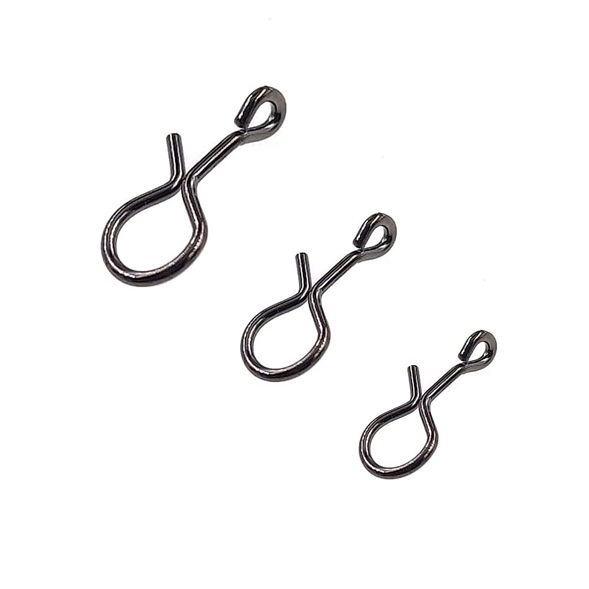 Quick Fly Fishing Snaps Stainless Steel No Knot Fast Snaps Quick Lure Change Clips for Flies Jigs Lures Pack of 100 (S-5mm/0.2"-100pcs)