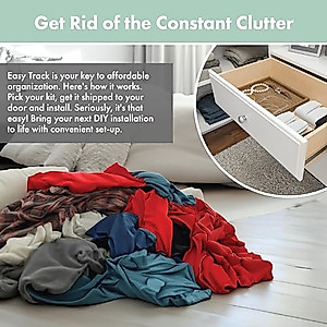 Easy Track Ultimate Corner Wood Kit Closet Organizer, White