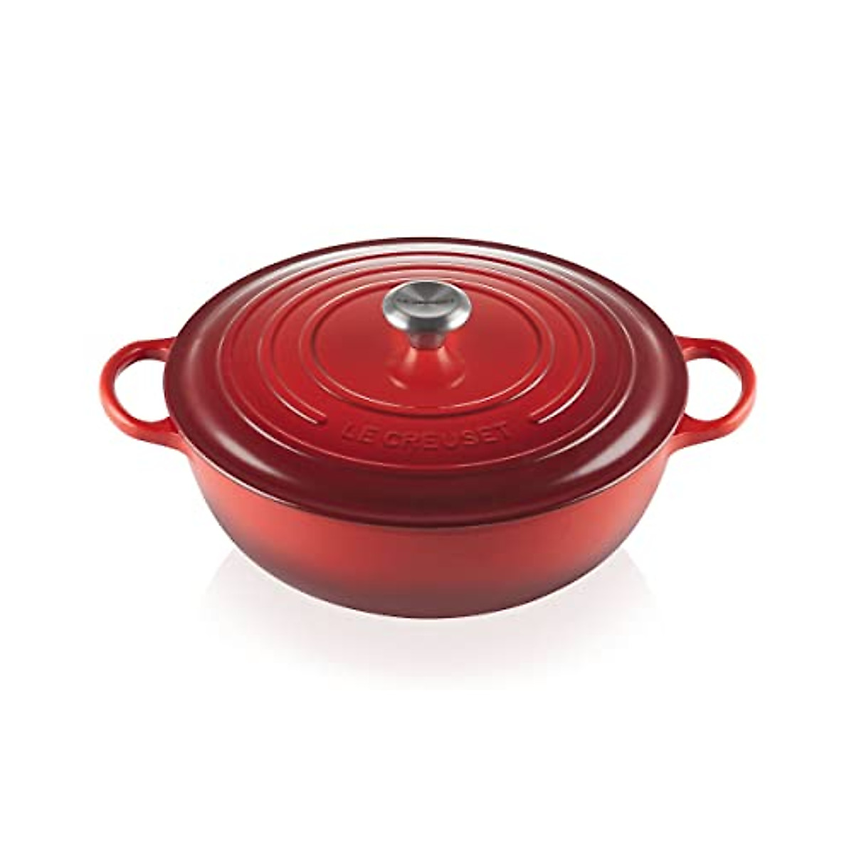 LE CREUSET La Marmite Signature Family Cast Iron Pot, Cast Iron, Cherry red, 32 cm