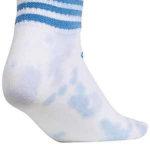 adidas Women's 3-Stripe 2 Color Wash 3-Pack Low Cut, Ambient Sky Blue/Violet Tone Purple/White, Medium