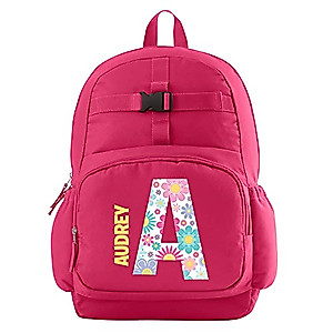 Let's Make Memories Personalized Kids Backpack with Lunch Box (Optional) - Pink, Flowers
