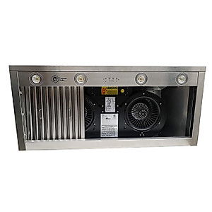 CT Copper Tailor Built-in Range Hood Insert Vent 48 Inch, 1150 CFM with 4-Speed Fan, LED Light, Dishwasher-safe Baffle Filter,Stainless Steel