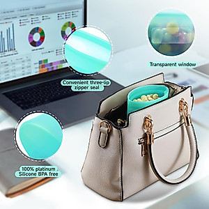 FIRAWER Reusable Silicone Food Storage Containers Bags, Dishwasher Safe, BPA Free, 8oz, Green, 2 Pack