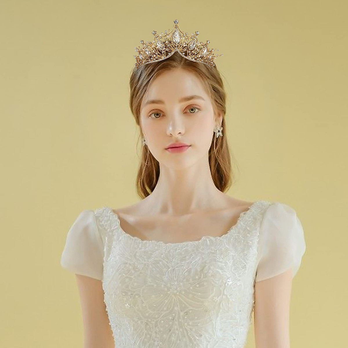 Women Baroque Queen Crown, Gold Princess Tiaras and Crowns Wedding Tiara and Crown for Bride Crowns for Women Adult and Girls - Prom Birthday Halloween