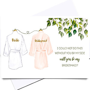 Set of 10,Bridesmaid Proposal Card with Envelopes for Bridesmaid Proposal Box & Bridesmaid Gifts For Wedding Day,Maid of Honor Proposal Gifts and Bride & Groomsmen Gifts,Bridal Robes