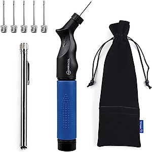 Ball Pump with 6 Needle - Miracol Dual Action Air Pump for Basketball Soccer Football Sports Balls