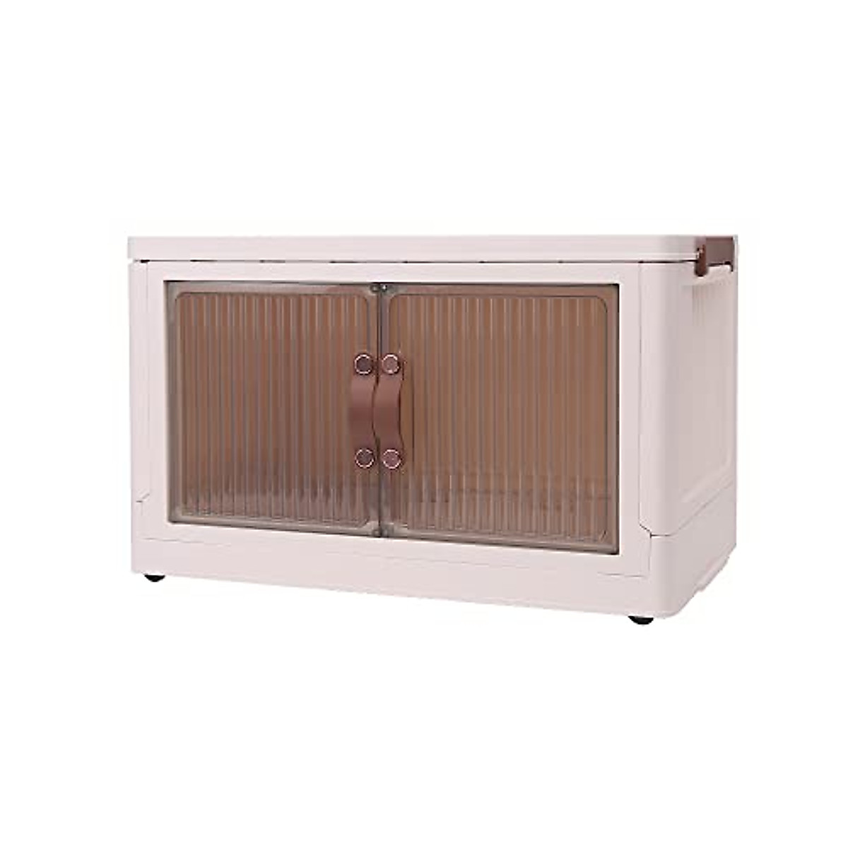 Storage Bins with Lids,Collapsible Closet Organizers with Double Door,Foldable Toy Storage with front opening.Dorm Room Essentials,21Gal Folding Car Organizer.