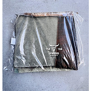 Tomtom Cowhides Nice Variety 15 Pieces Hair on Cow Hide Scrap Leather Hide Remnant (15) Pieces of Approx. 8" x 8"