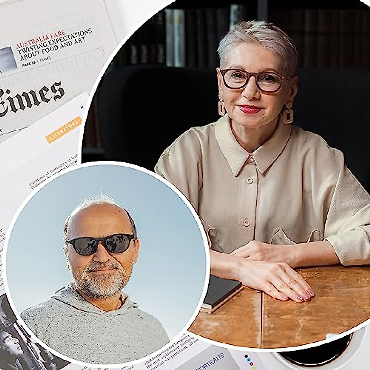 FEISEDY Fashion Reading Sunglasses Women Men Square Reader Sunglasses UV400 Protection Polarized Lens B2390（Red,1.50x）