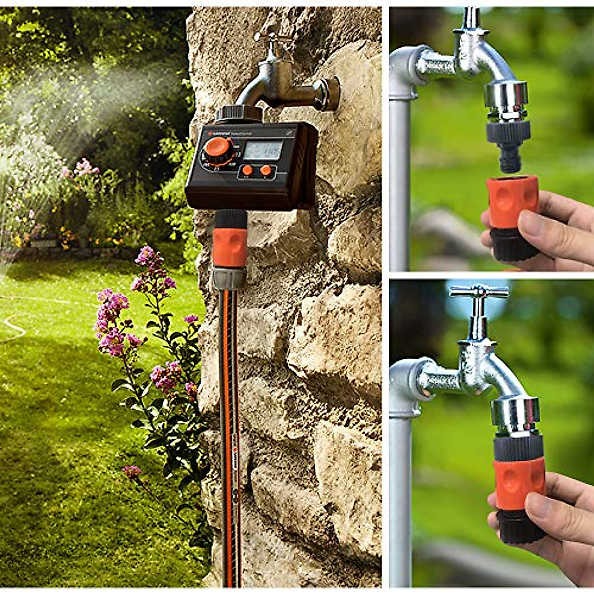 HQMPC 10 Pieces Plastic Garden Hose Connector Garden Quick Connectors 3/4" GHT Female and Male Couplers 3/4" Female Males Male Nipples 2sets(10PCS CONNECTORS)