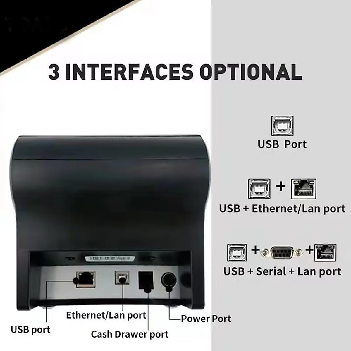 pos kithcen printer,80mm Restaurant Auto cutter wireless android thermal receipt bill ticket printer for small business,Compatible with android/WINDOWS,NOT for ios/ipad/MAC(Bluetooth+LAN/Ethernet+USB)
