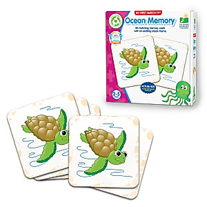 The Learning Journey My First Memory Game - Ocean Memory - 20 Card Matching Memory Game - Educational Toddler Gifts for Boys & Girls Ages 2 and Up, Multicolor