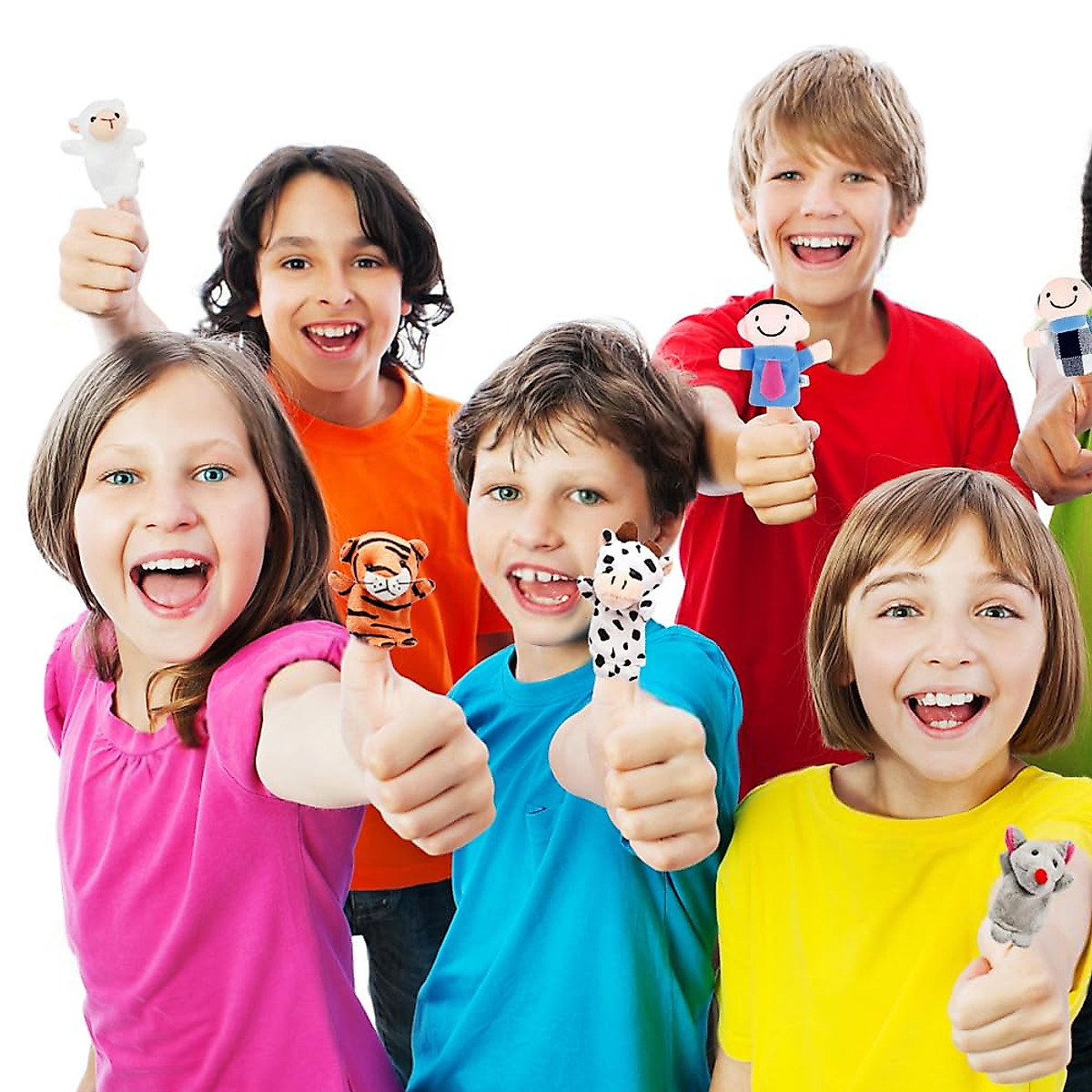 20PCS Easter Eggs Filled with Finger Puppets, Filled Easter Eggs with Family Animals Puppets for Kids, Easter Theme Party, Basket Stuffers Fillers, Easter Egg Hunt