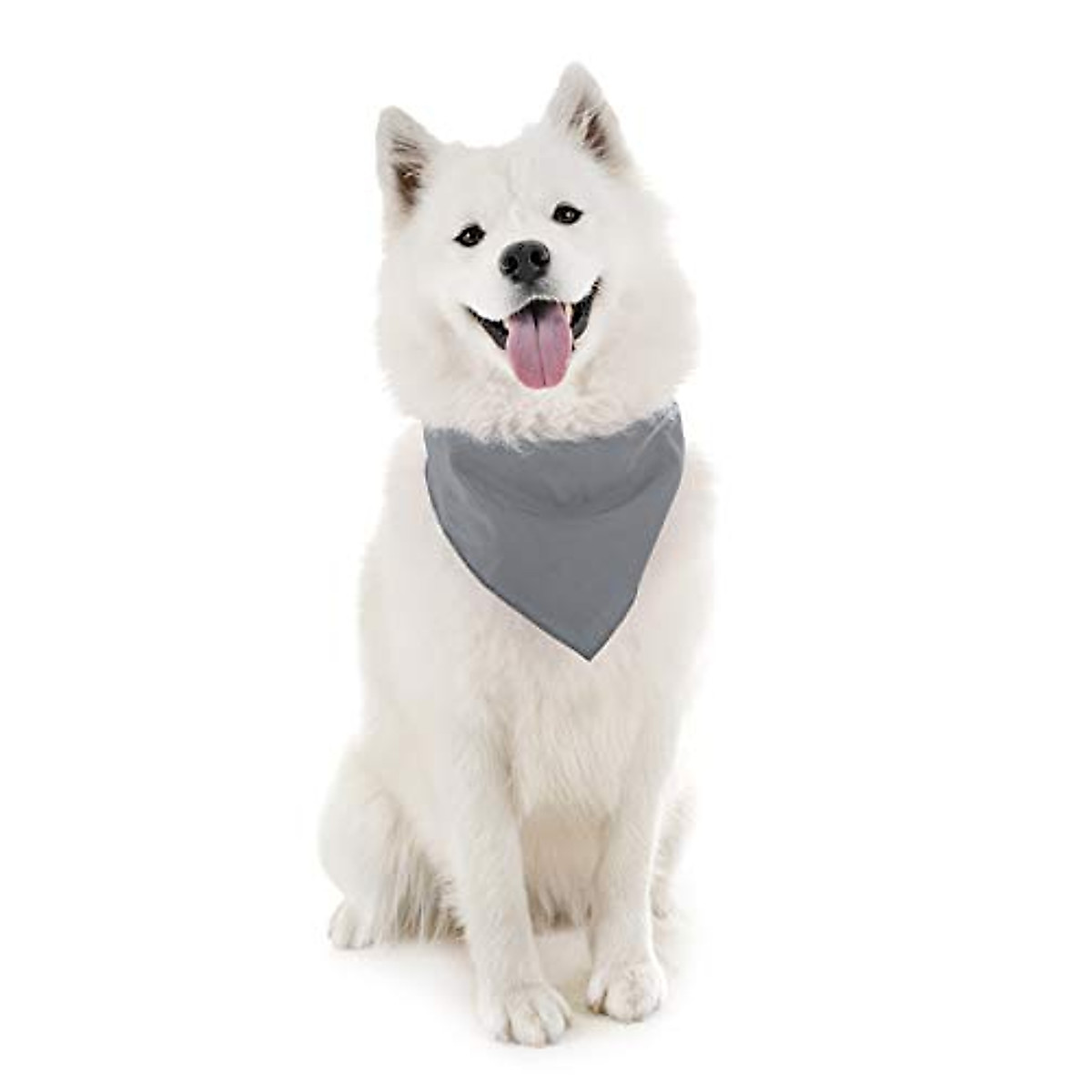 Mechaly Dog Plain Bandanas - 2 Pack - Scarf Triangle Bibs for Small, Medium and