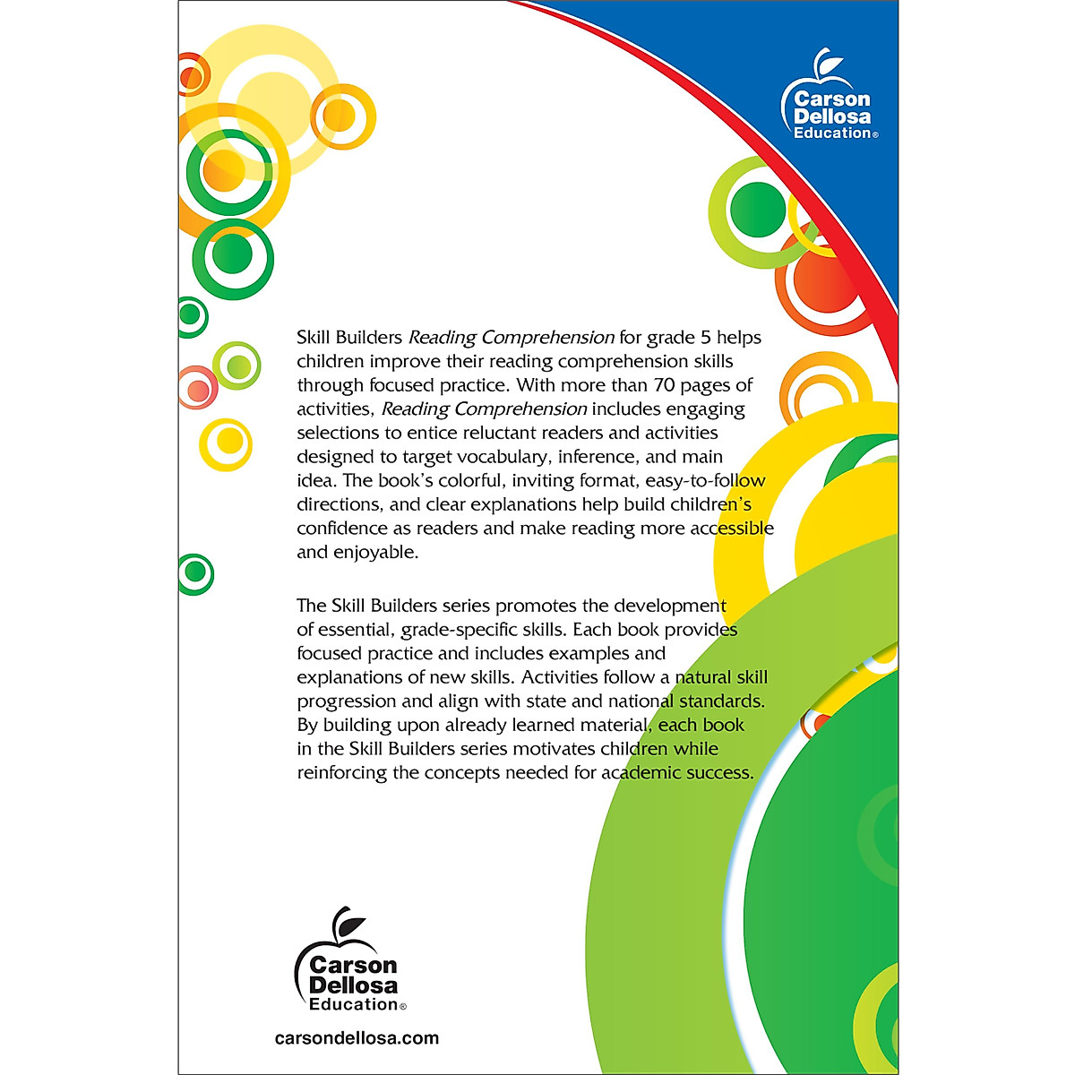 Carson Dellosa | Skill Builders Reading Comprehension Workbook | 5th Grade, 80pgs
