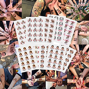 Custom Tattoos Personalized Temporary Tattoos with Photo Face Name Heart for Birthday Party Wedding Bride Groom Gift