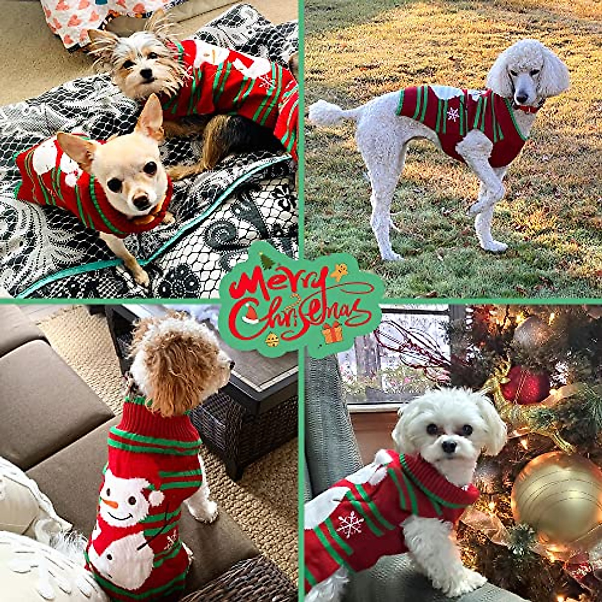 SHIAOMIN Dog Snowman Sweaters Xmas Dog Holiday Costume Year Christmas Clothes Pet Hoodies Small Dog Cat(X-Small)