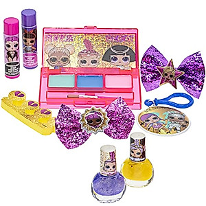 L.O.L. Surprise! Townley Girl Makeup Filled Backpack Set with 12 Pieces, Including Lip Gloss, Nail Polish, Nail Stones and Keychain, Ages 5+ for Parties, Sleepovers and Makeovers