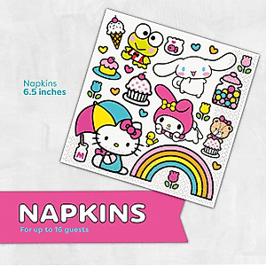 Hello Kitty Birthday Decorations & Party Supplies | Hello Kitty Plates, Napkins, Sticker | Officially Licensed