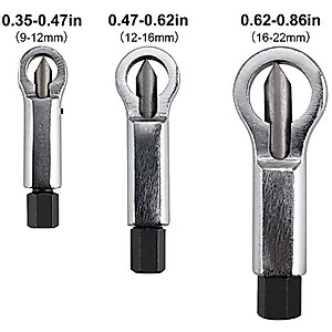 EEEKit Metal Nut Splitter Cracker, Metal Nut Splitter Breaker Manual Pressure Nut Cracker Remover Extractor Tool, 9-12mm/12-16mm/16-22mm Nut Remover Extractor Tools