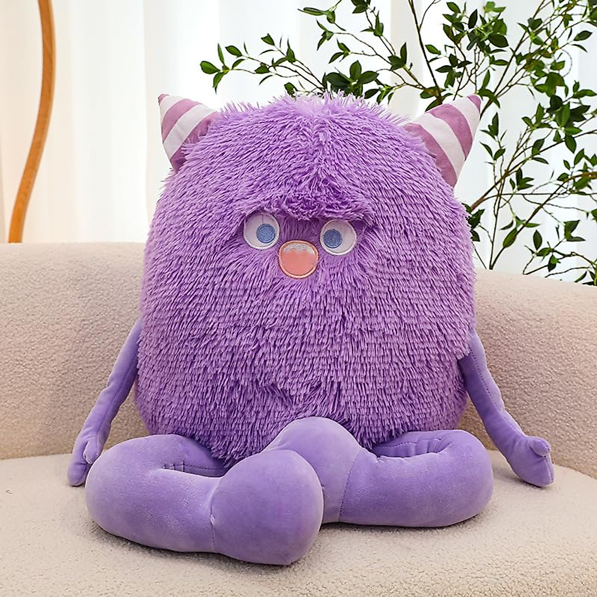 Arkdorz Cute Monster Plush Toy,12.6''Soft Monster Stuffed Animal Plush Pillow,Birthday Halloween Christmas Plush Gifts for Kids Boys Girls (Purple)