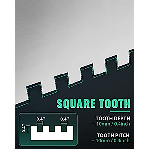 Mxmoonfree Tile Tools 24'' Large Tile Trowel 2/5" x 2/5" Square Notch Trowel Tile Adhesive Spreader, Perfect for Large Tiles Flooring & Tiling Masonry Hand Trowel