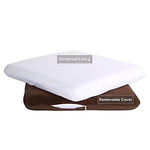 Sigmat Recliner Cushion for Elderly with Memory Foam 20x20x3 Inches Large Square Seat Cushion for Recliner Chair, Floor Pillow, Truck Seat Cushion Camel