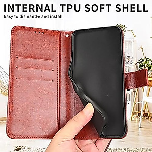Leather Case for Oppo Reno2, Wallet Case for Oppo Reno2 Flip PU Leather Cover, Magnetic Buckle Protection Phone Cover for Oppo Reno2 Case Red