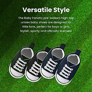 MasterPieces - NFL Baby Pre-Walkers Shoes, Officially Licensed Seattle Seahawks Football, High Top Sneakers, Soft Anti-Slip Soles, Boys and Girls, 0-6 Months Team Color