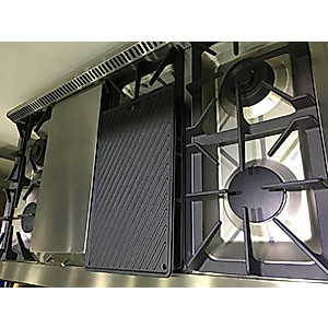 THOR Kitchen Cast-Iron Double Burner Griddle BBQ Plate - Model RG1022