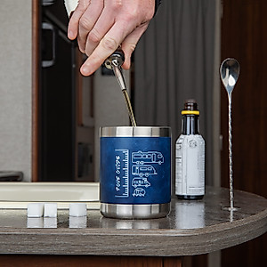 Camco Life is Better at The Campsite Lowball Whiskey Tumblers | Stylish and Insulated Drinkware for Favorite Whiskey or Bourbon | 2-Pack (53328)