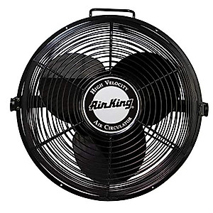 Air King 9020 1/6 HP Industrial Grade Wall Mount Fan, 20-Inch,Black & 9314 14-Inch Industrial Grade High Velocity Multi Mount Fan,Black