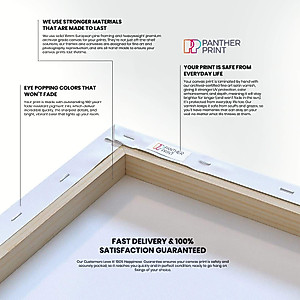 Panther Print, Large Canvas Wall Art, Car Design, Bugatti Vision Gran Turismo Hypercar, Prints for Special Occasions (76x51cm)