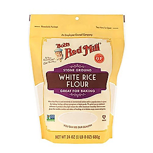 Bob's Red Mill Gluten Free White Rice Flour, 24 Ounce (Pack of 4)