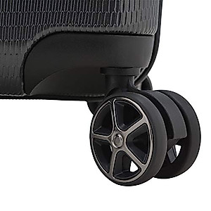 Traveler's Choice New London II Hardside Expandable Spinner Luggage, Gray, Checked-Medium 26-Inch