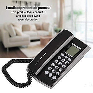 Landline Phone, Small Business Corded Telephone with Caller ID Display, Retro Desktop Cord Telephone for Home, Office, Hotel