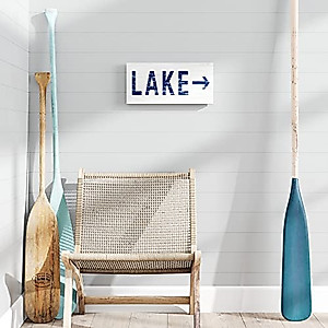Barnyard Designs 'Lake Sign' Lake House Decor for the Home, Hanging Lake Wall Decor Lake Sign, Lake House Sign for Lake House Kitchen, Rustic Lake Decor for Home, 17" x 8"