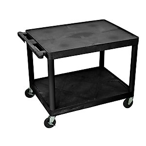 LUXOR LP27-B 27"H AV Cart - Two Shelves