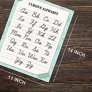 11x14 Set Of 2 Kids Educational Alphabet Posters/Alphabet Letters/Alphabet Wall Decor/Nursery Wall Decor/Classroom Decorations/Homeschool/Learning/Wall Hanging/Manuscript Cursive