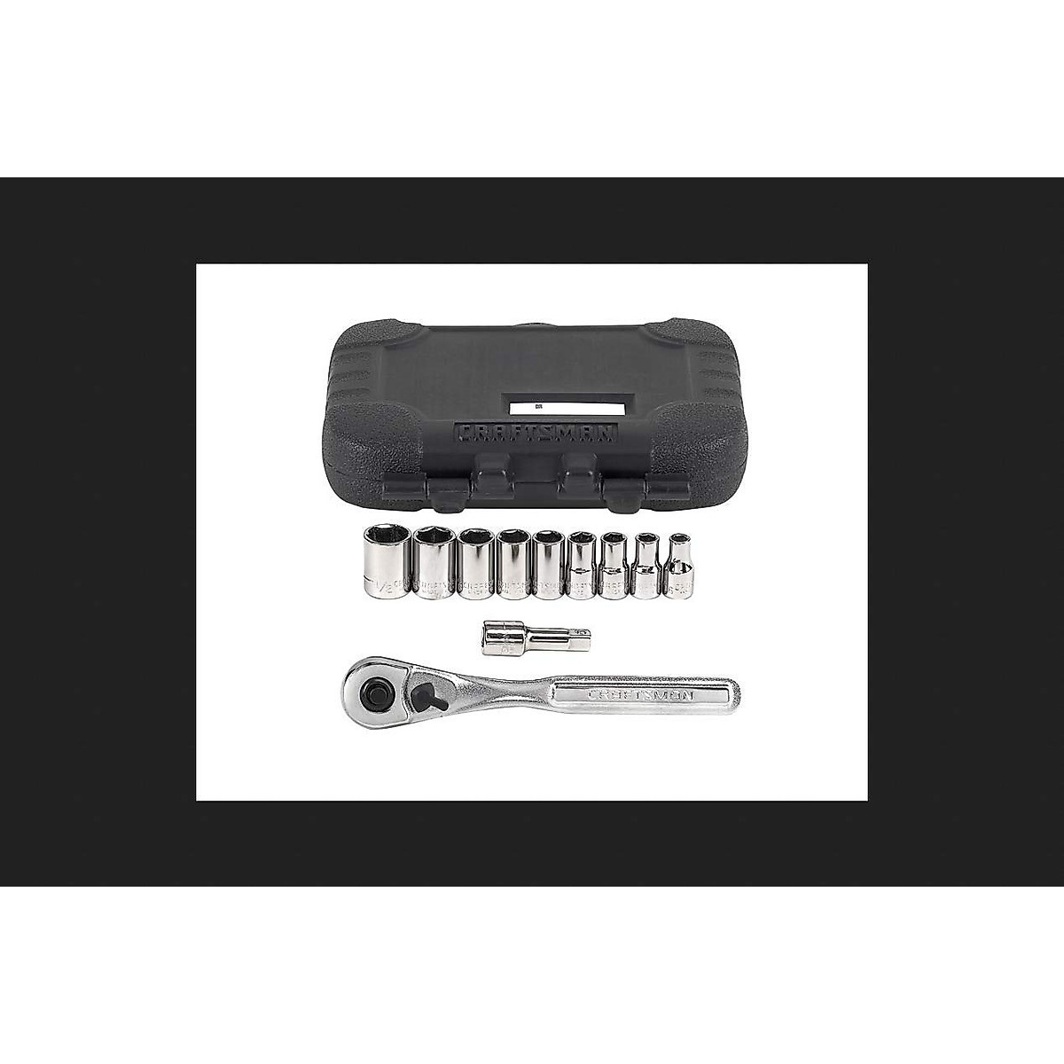 Craftsman 11 Piece 6 Point Standard 1/4 Inch Socket Wrench Set, 9-34860
