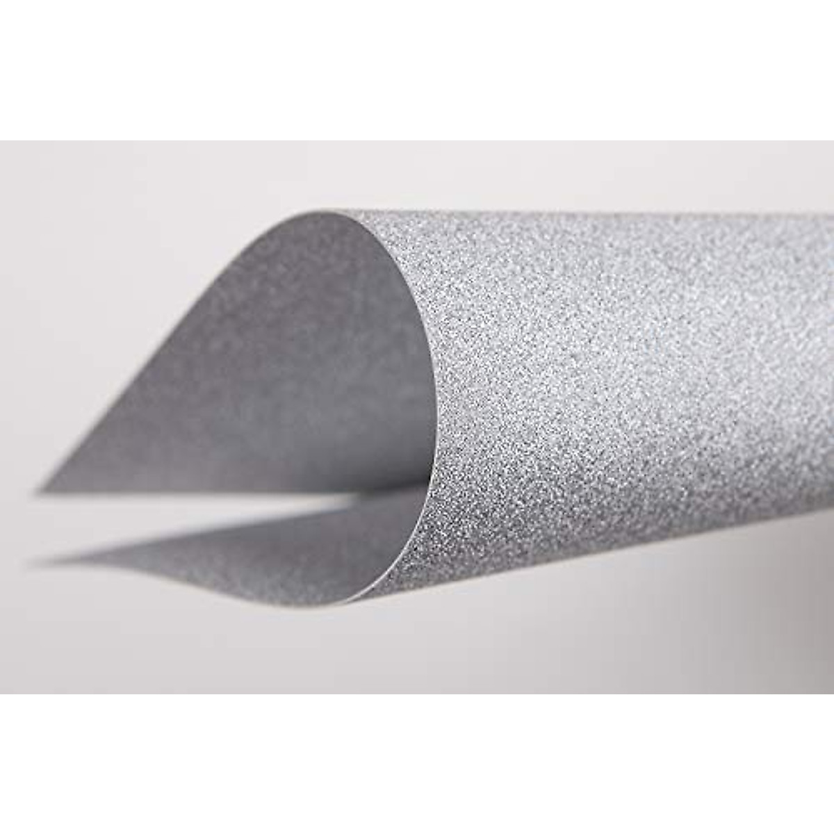 Silver Glitter Cardstock - 30-Pack Glitter Paper for DIY Craft Projects, Birthday Party Decorations, Scrapbook, Double-Sided, 110 lb Cover Stock, 8 x 12 inches