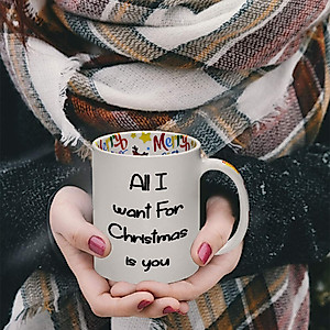 CUSTOM Christmas Coffee Mug Personalized Text & Name Coffee Lover Christmas Gift For Her Hot Chocolate Holiday Gifts Accessories Stocking Stuffer Mugs Winter Decorations Tea Cup