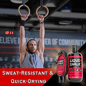 PowerGrip Liquid Chalk - Ultimate Grip Enhancer for Gym, Weightlifting, Climbing & Powerlifting - Long-Lasting Gymnastics Chalk for Rock Climbing, Cheer, and Lifting - Superior Hold, No Mess