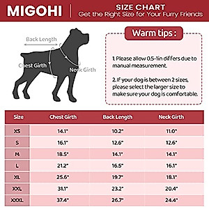 MIGOHI Fleece Dog Winter Coat, Warm and Soft Dog Sweaters Puppy Pajamas with Leash Hole and Hook Loop Closure, Reversible Dog Cold Weather Vest Apparel Pet Jackets for Small Medium Large Dogs, Red L