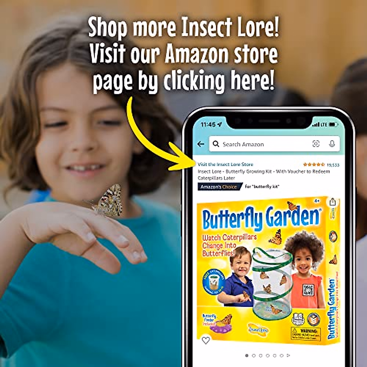 Butterfly Garden: Original Habitat and Live Cup of Caterpillars with STEM Butterfly Journal – Life Science & STEM Education – Butterfly Science Kit