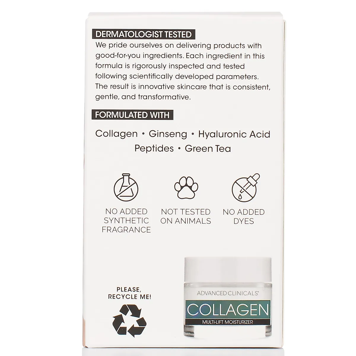 Advanced Clinicals Collagen Cream Facial Moisturizer Multi-Lift Plumping Collagen Firms & Smooths Fine Lines, Sagging Skin, & Wrinkles. Anti-Wrinkle Skin Care Face Lotion W/Hyaluronic Acid, 2 Fl Oz