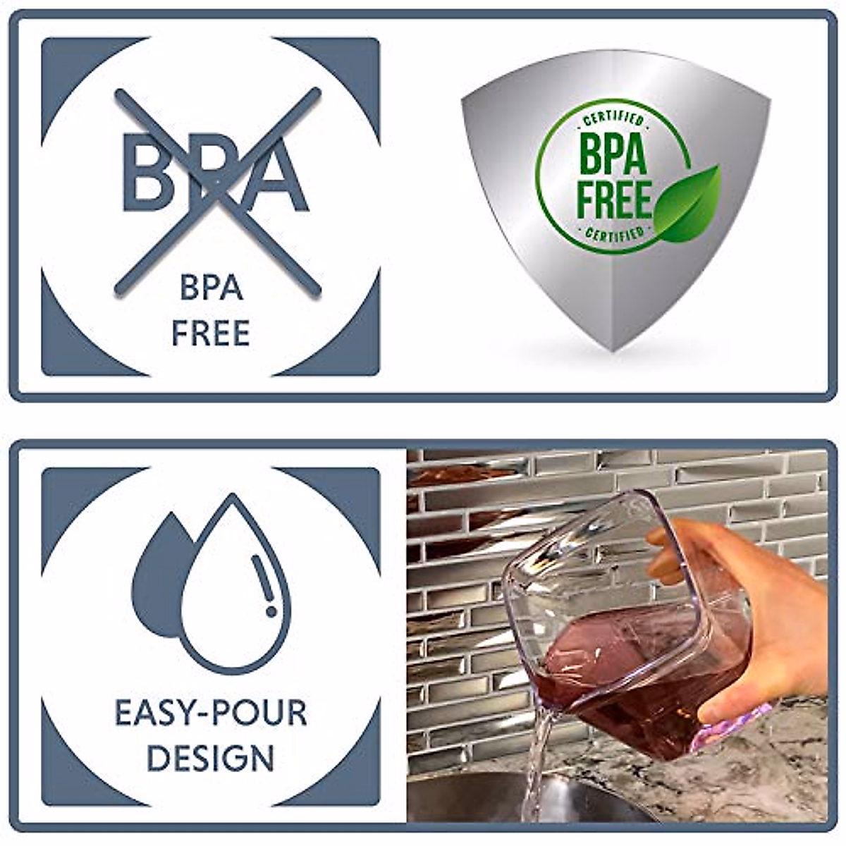 iChewie - BopTop (1pc - 1500ml) Airtight Food Storage Container – Mechanical Silicone Seal Canister - BPA-Free - 1.5Qt