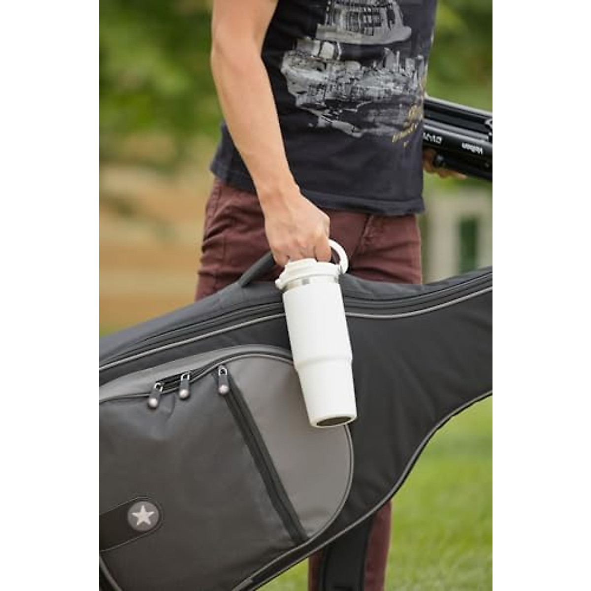 SENSO® Venture DuoFlow 30 oz Vacuum Insulated Stainless Steel Travel Tumbler - Double-Wall Insulated with Copper Lining, Flip-Top Lid, and Handle (NAVY BLUE)